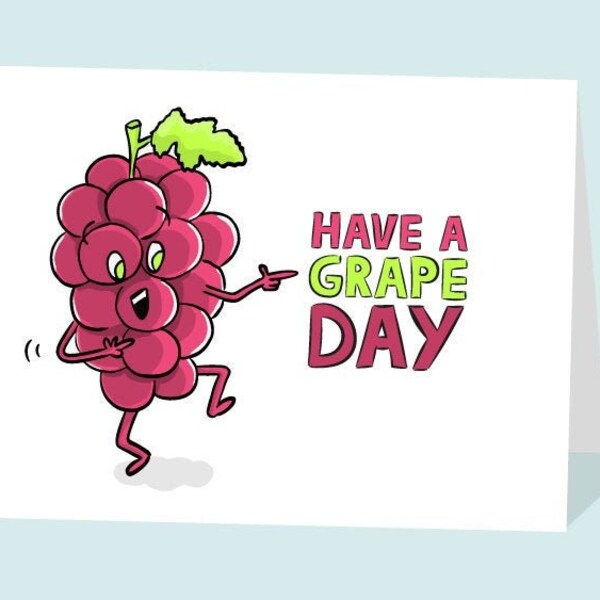 Grapes Birthday Card - Etsy