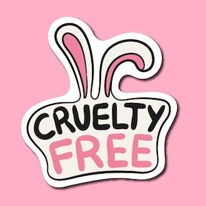 Cruelty Free Sticker | Cute Vegan Decal | Animal Testing Stickers ...