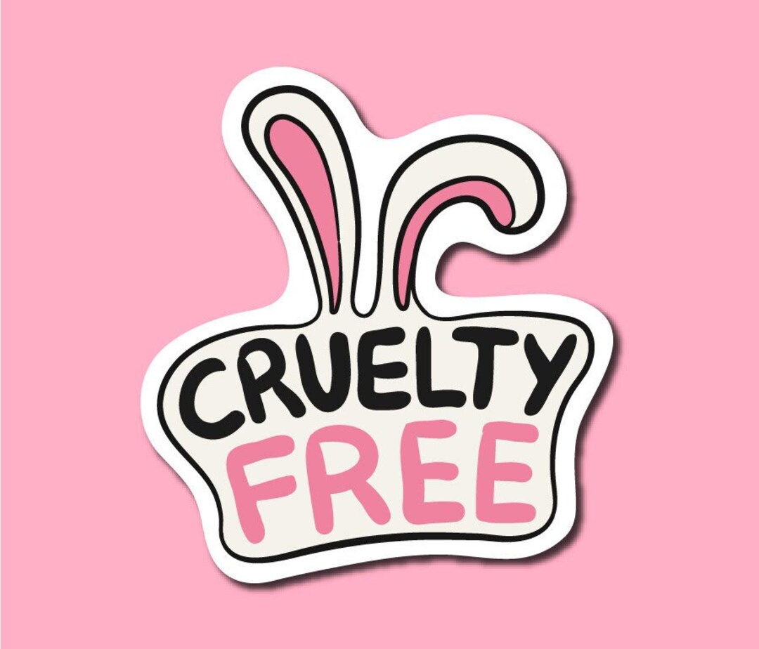 Cruelty Free Sticker | Cute Vegan Decal | Animal Testing Stickers ...