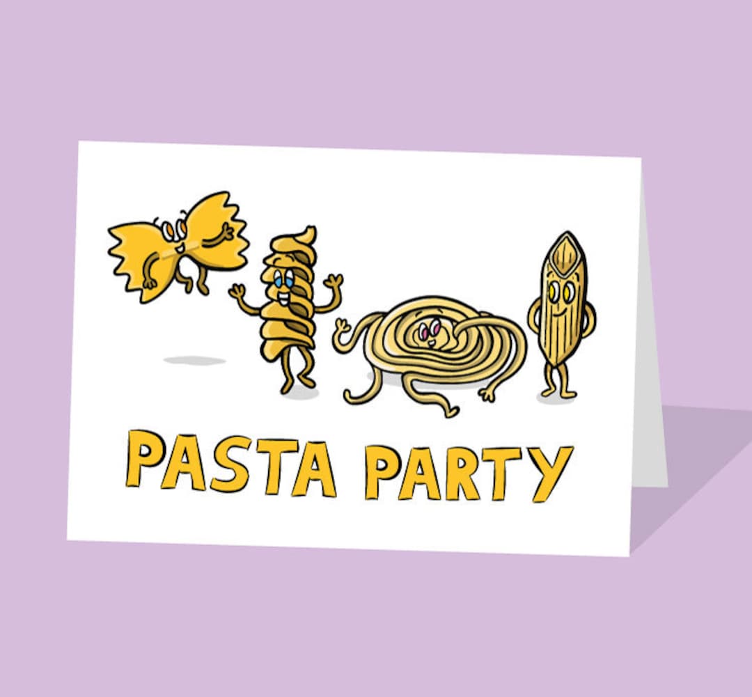 Pasta Card | Pasta Birthday Card | Pasta Party | Food Puns | Food ...