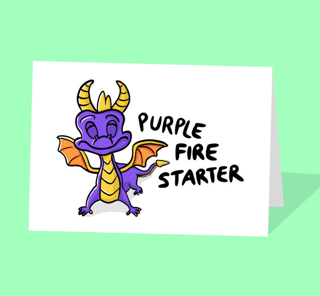 Spyro the Dragon Card - Spyro Birthday Cards - Fire Starter ...