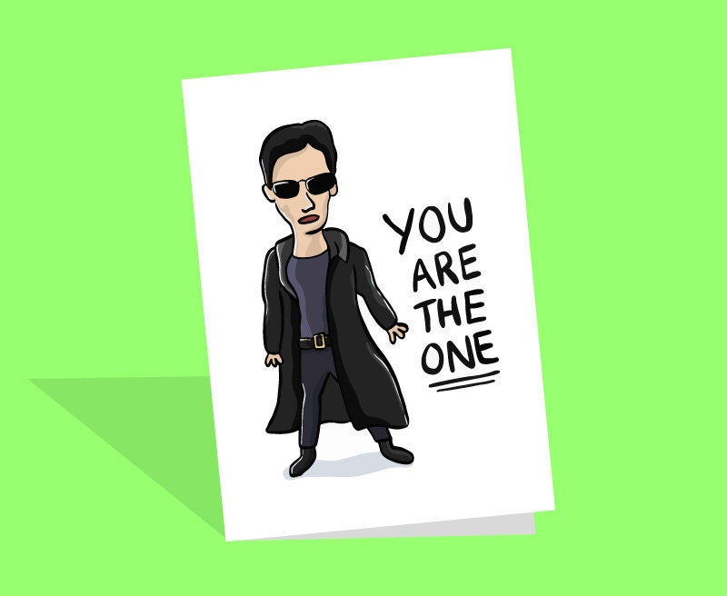 The Matrix Card | Matrix Birthday Cards | Neo | Keanu Reeves | 90s ...