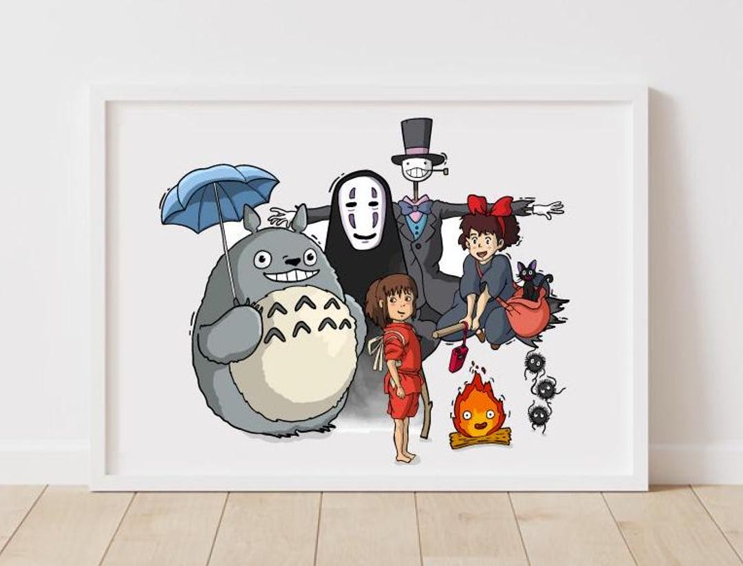 Studio Ghibli Print | Totoro Art Print | Spirited Away Wall Art | Howls ...