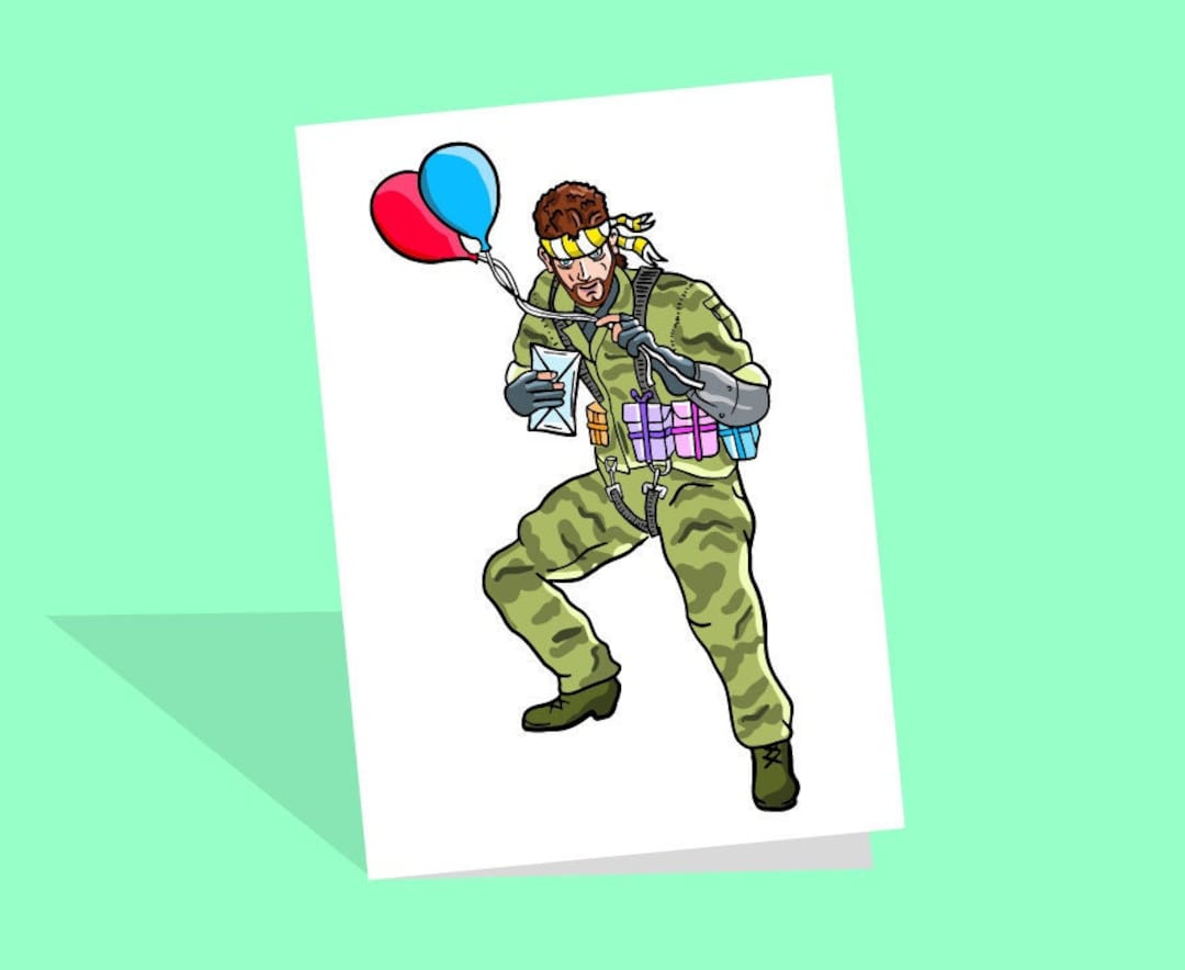 Metal Gear Solid Cards | Solid Snake | Birthday Card | Snake Eater ...