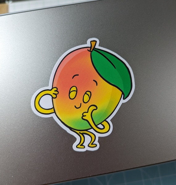 Mango Sticker Cute Mango Sticker Fruit Sticker Mango Vinyl Mangoes - Etsy