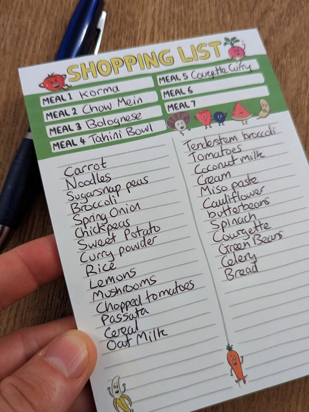 Shopping List Notepad Groceries Notepad Shopping Pad - Etsy