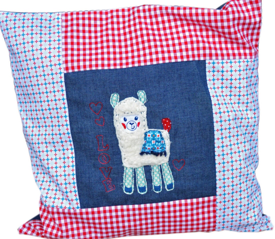 Embroidery File I Love Lama for the 13 X 18 Cm Embroidery Frame, Llama ...