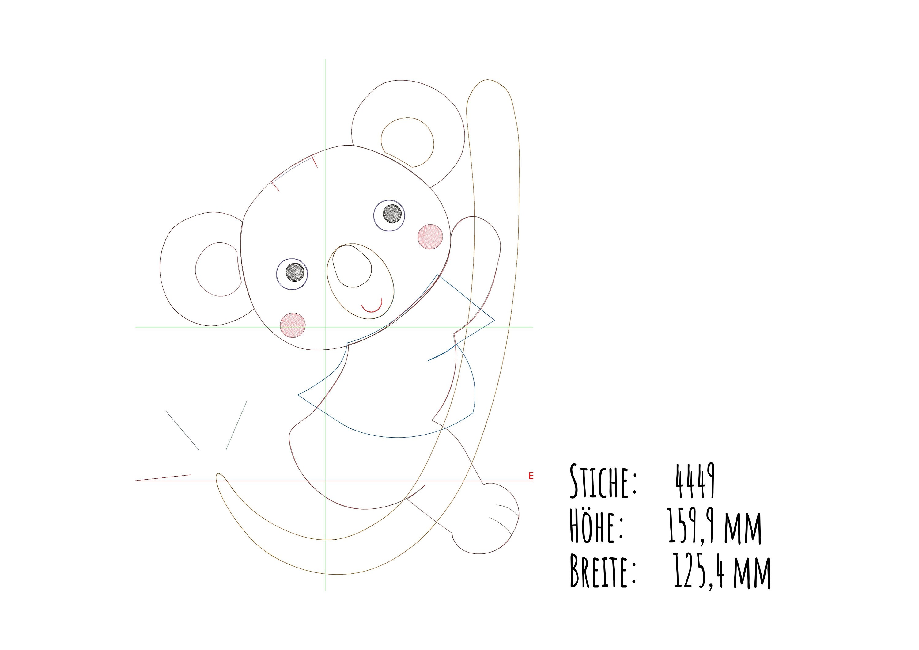 Stickdatei Koala für den 13x18 cm Stickrahmen Download | Etsy