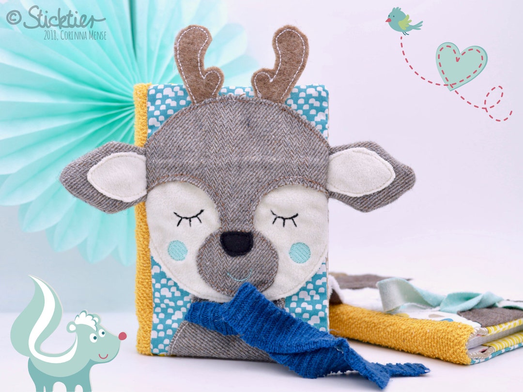 Embroidery File Book Cover Deer for DIN A6 Notebooks/thin Books for the ...