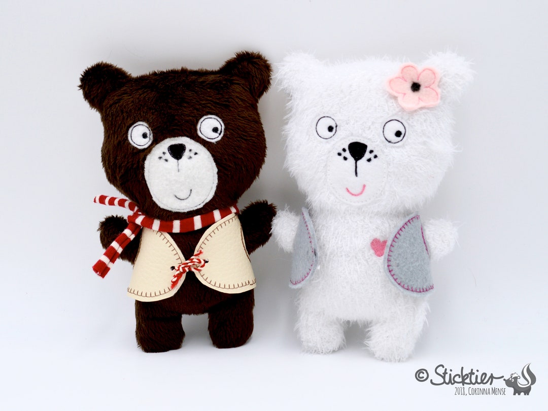 Embroidery File ITH Bears Set of 2 Girlsboys 15x24 download - Etsy