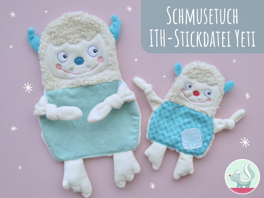 Cuddly Cloth ITH Embroidery File Yeti for the 13 X 18 Cm Embroidery ...