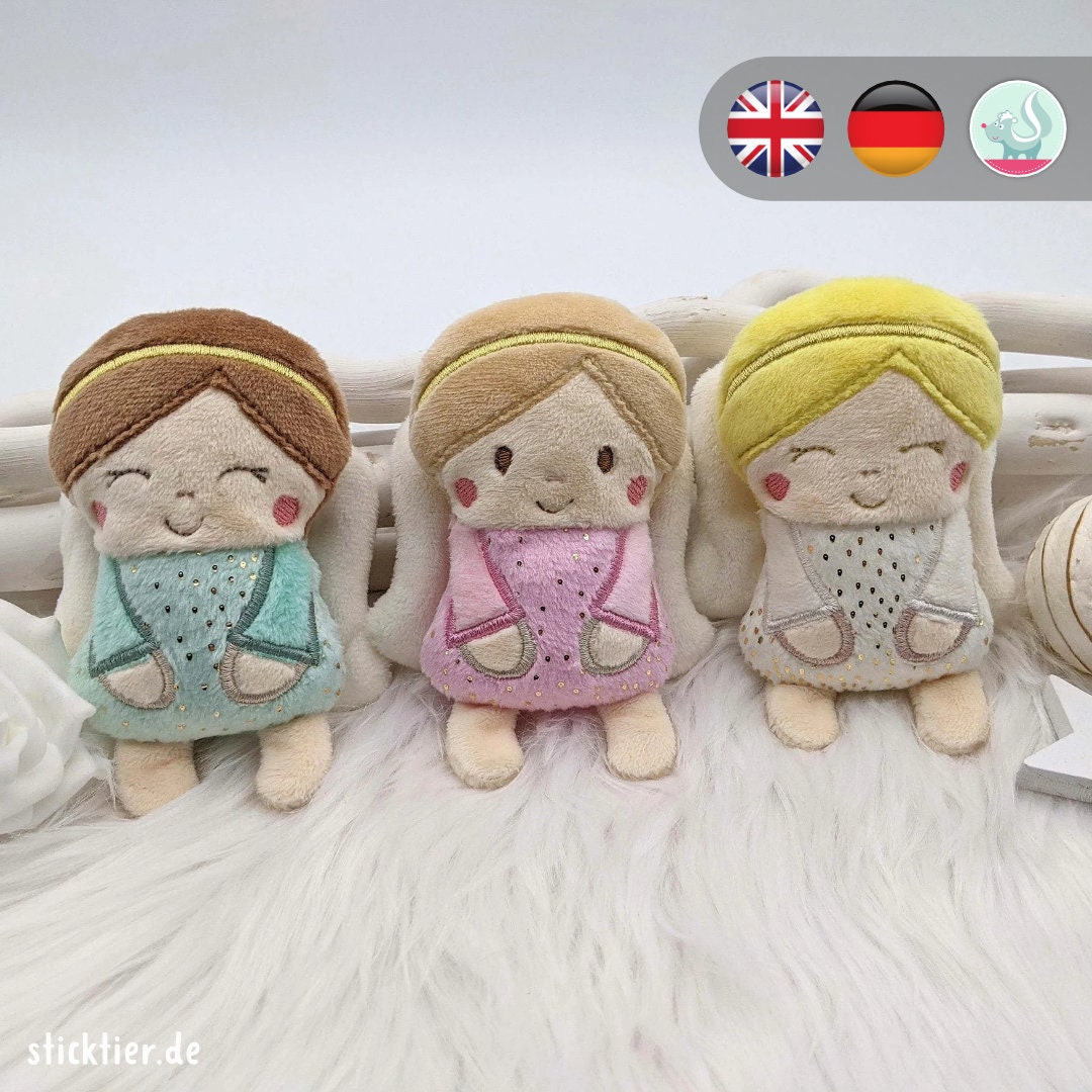 ITH Stickdatei Engel Puppe und Elfe - Etsy.de