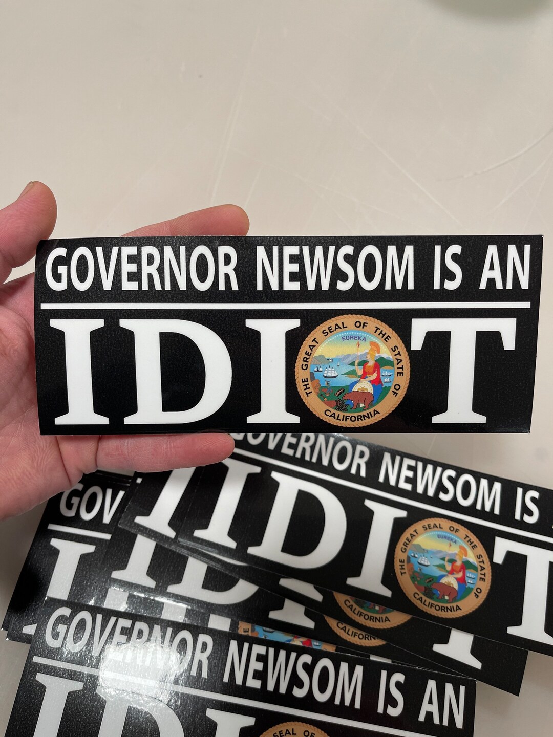 Governor Newsom is an Idiot BUMPER Sticker - Etsy