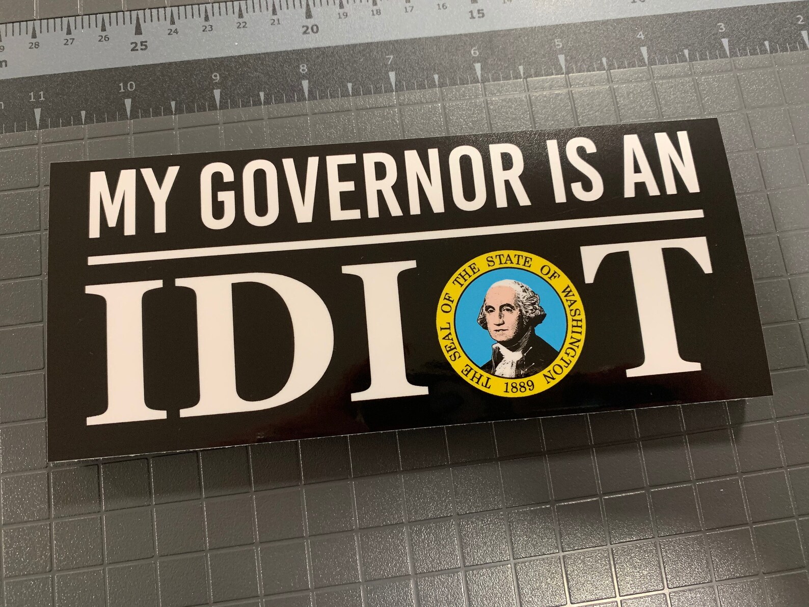 My governor is an idiot BUMPER sticker WA | Etsy