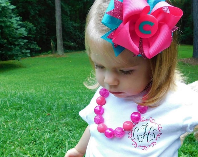 Girls Monogram Shirt, Custom Initial Shirt, Girls Back to School Shirt ...