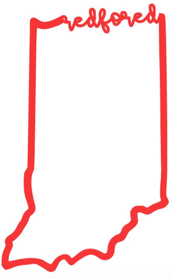 Red for Ed Indiana Car Decal - Etsy