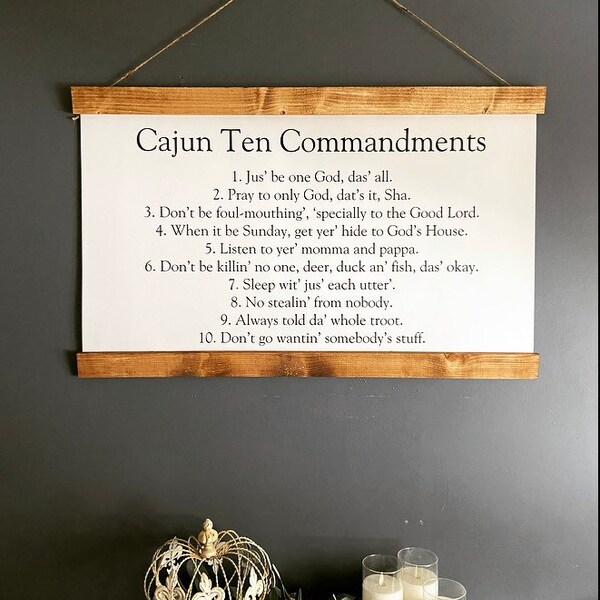Cajun Ten Commandments - Etsy