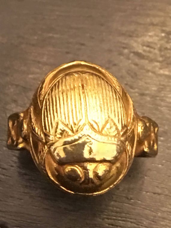 Scarab Egyptian High Priest's "Luck" Ring - Gem