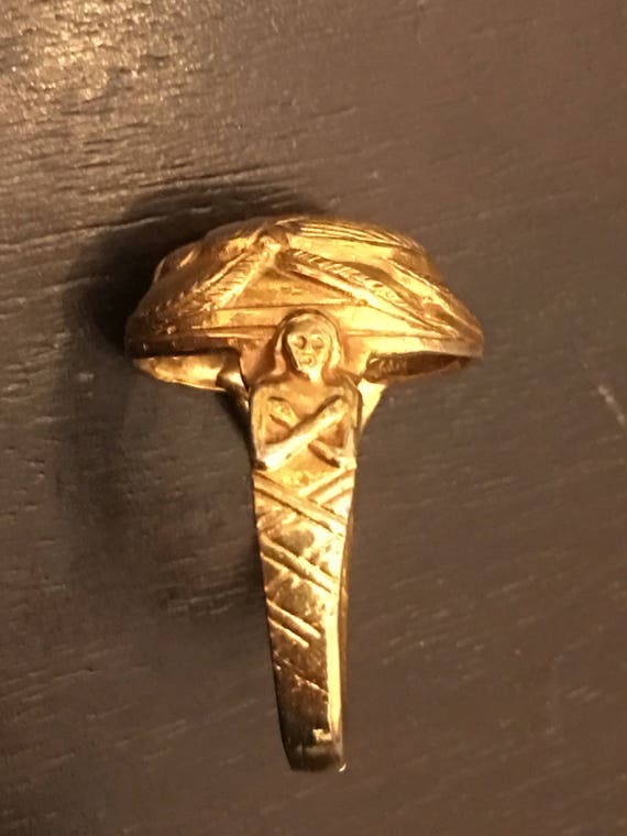 Scarab Egyptian High Priest's "Luck" Ring - Gem