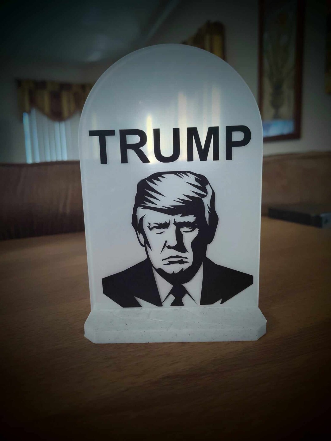 President Donald Trump Decor Consists of a Base, Dome Shaped Acrylic ...