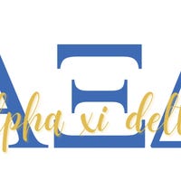 Alpha Xi Delta - Digital Art Print - Blue Chinoiserie Bow - Sorority ...