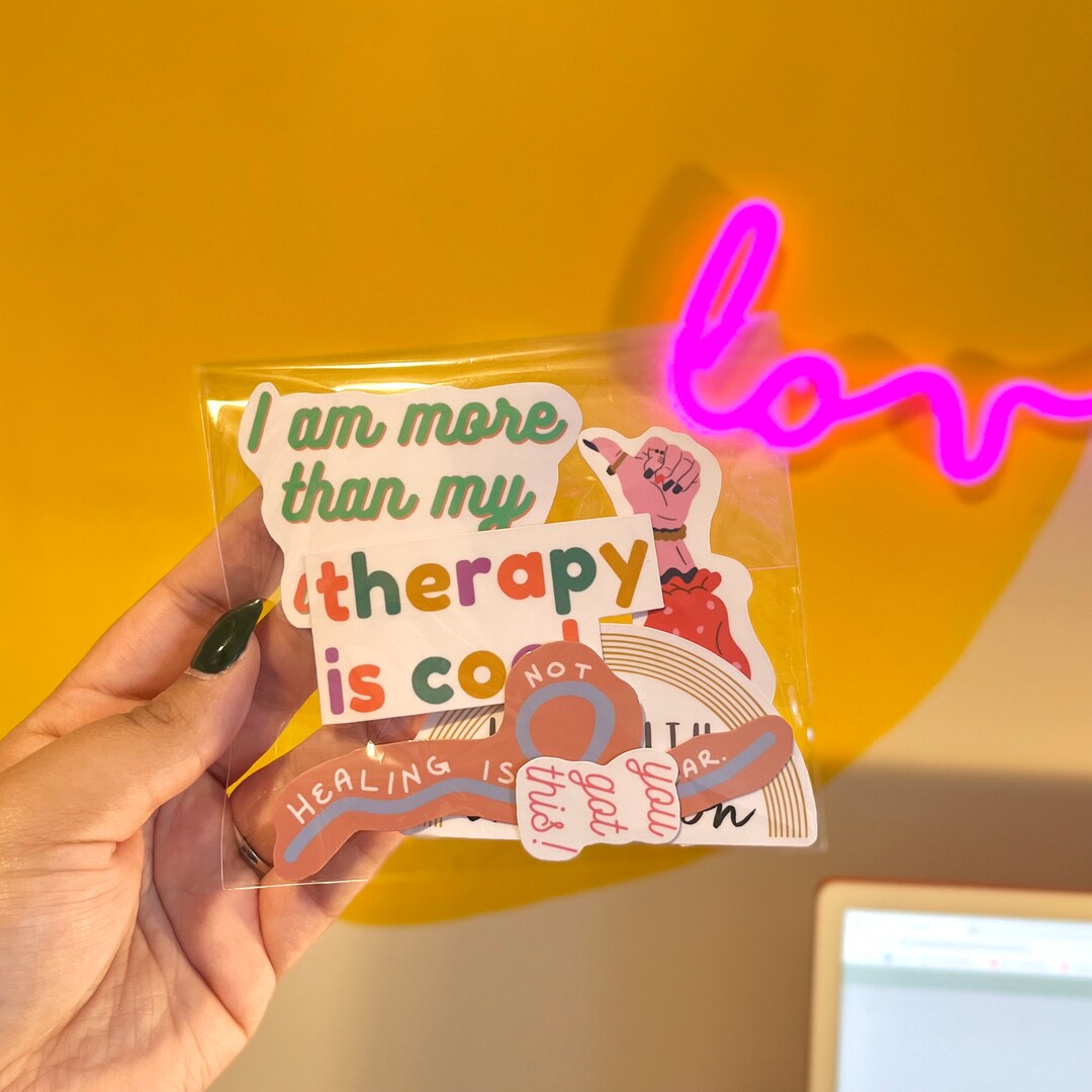Mental Health & Positivity Sticker Pack - Laptop Decals - Encouragement ...