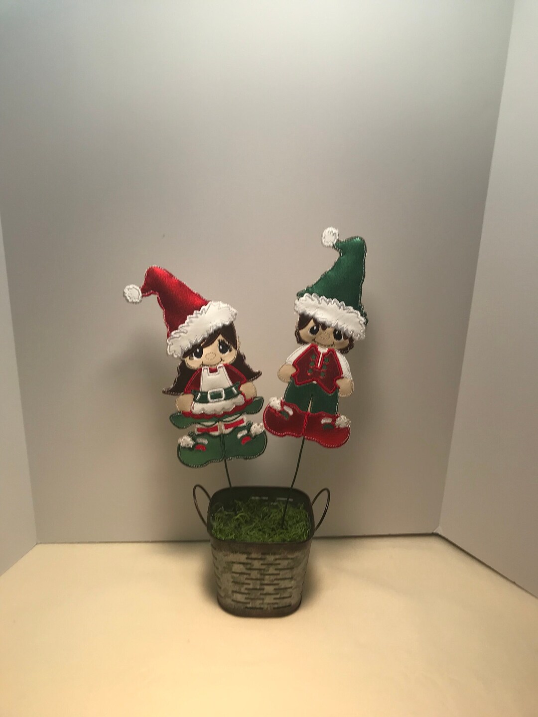 Girl and Boy Elf Picks. Santa's Helpers in Red and Green - Etsy