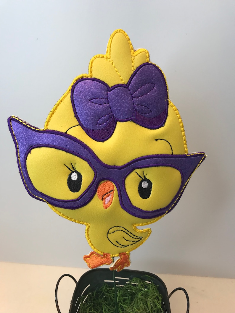Yellow Chick or Easter Chick Yellow Bird With Leopard Print | Etsy