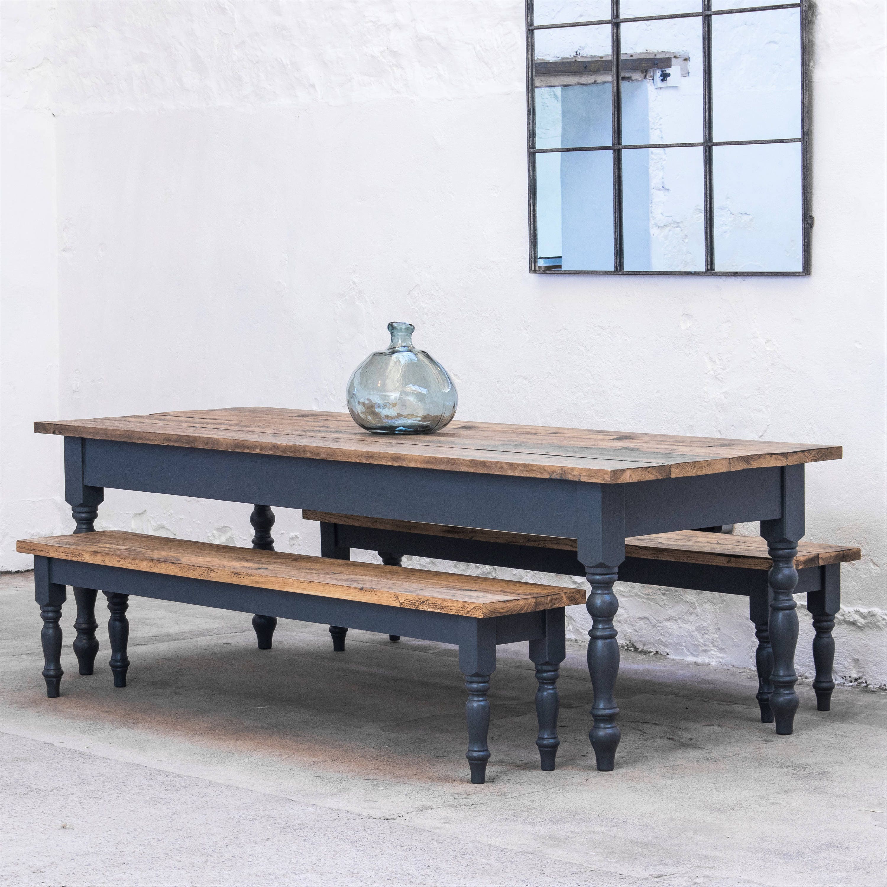 Rustic Reclaimed Farmhouse Dining Table Extra Wide Rustic - Etsy