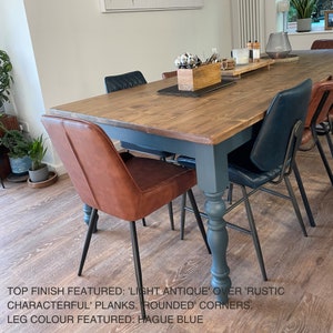 9ft/270cm Rustic Farmhouse Dining Table - Kitchen Table - Reclaimed ...
