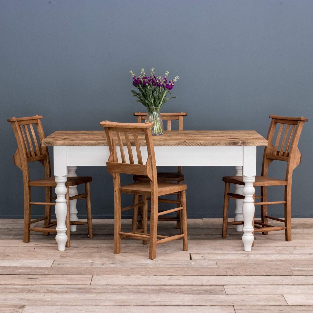 5ft/150cm Reclaimed Farmhouse Dining Table - Rustic Dining Table ...