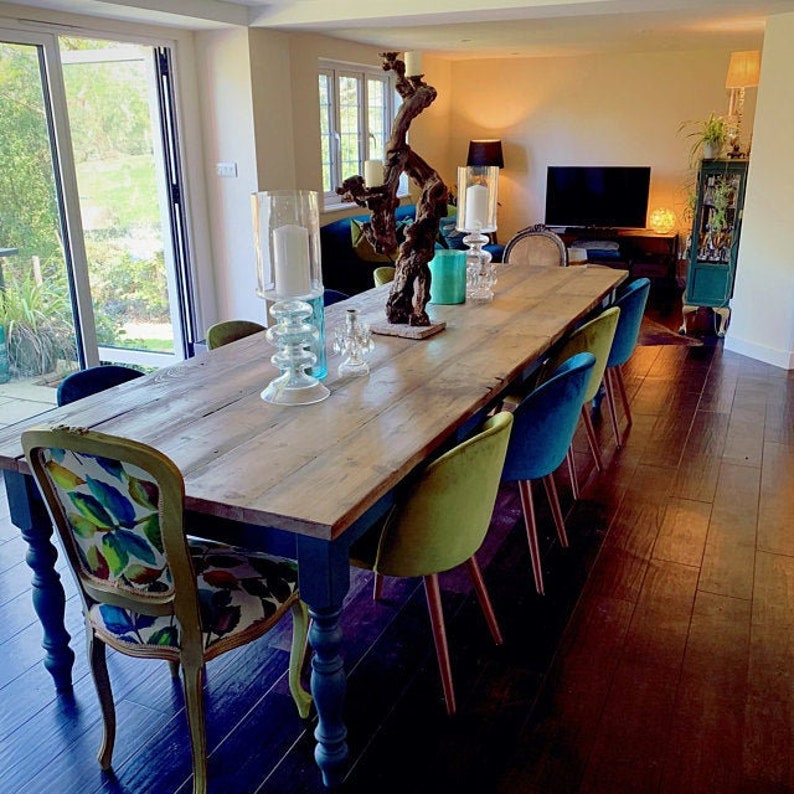 Rustic Reclaimed Farmhouse Dining Table Extra Wide Rustic - Etsy