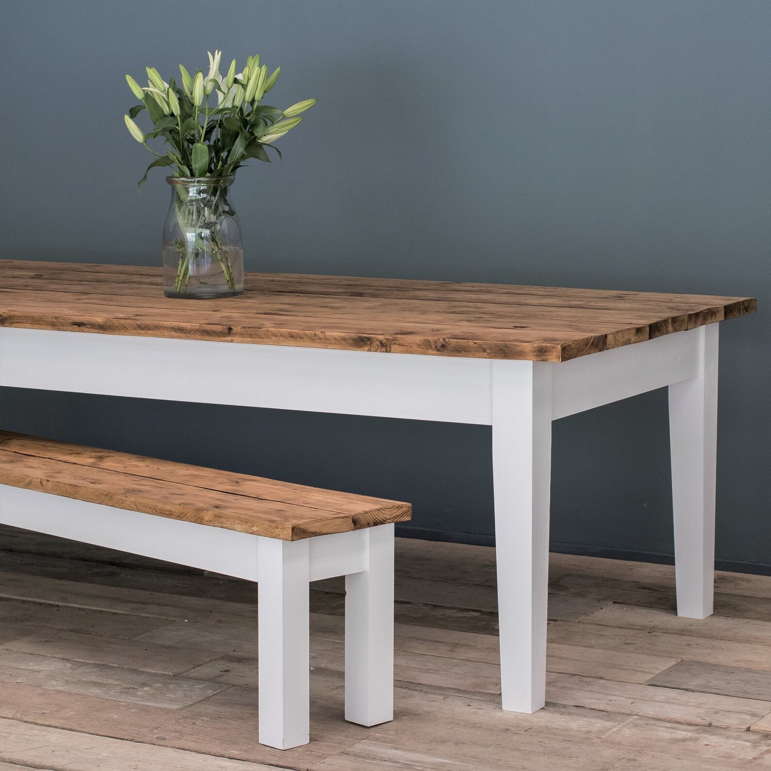 Reclaimed Bakery Dining Table Rustic Dining Table Painted | Etsy UK