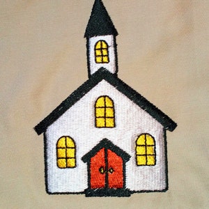 Church Machine Embroidery Design - Etsy
