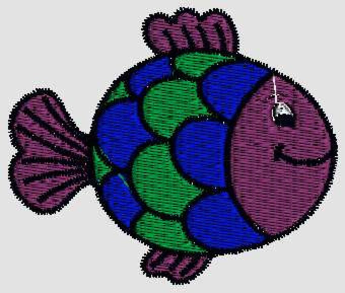 Fun Fish Machine Embroidery Design - Etsy Israel