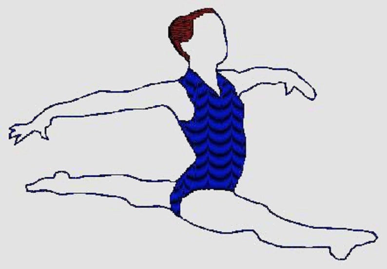 Gymnastics Splits Position Machine Embroidery Design - Etsy