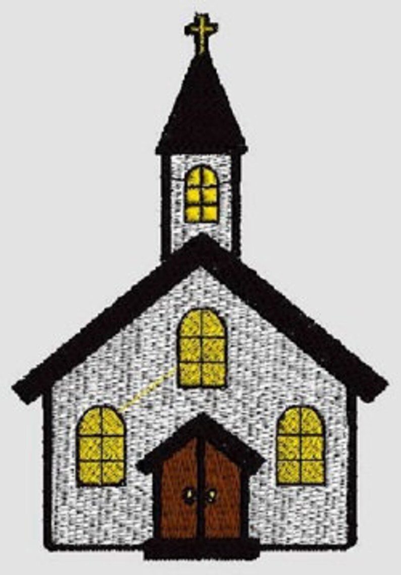 Church Machine Embroidery Design - Etsy