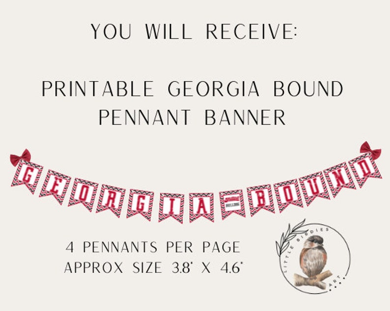 Georgia Bound Pennant Banner Sign, Graduation Party Decorations ...