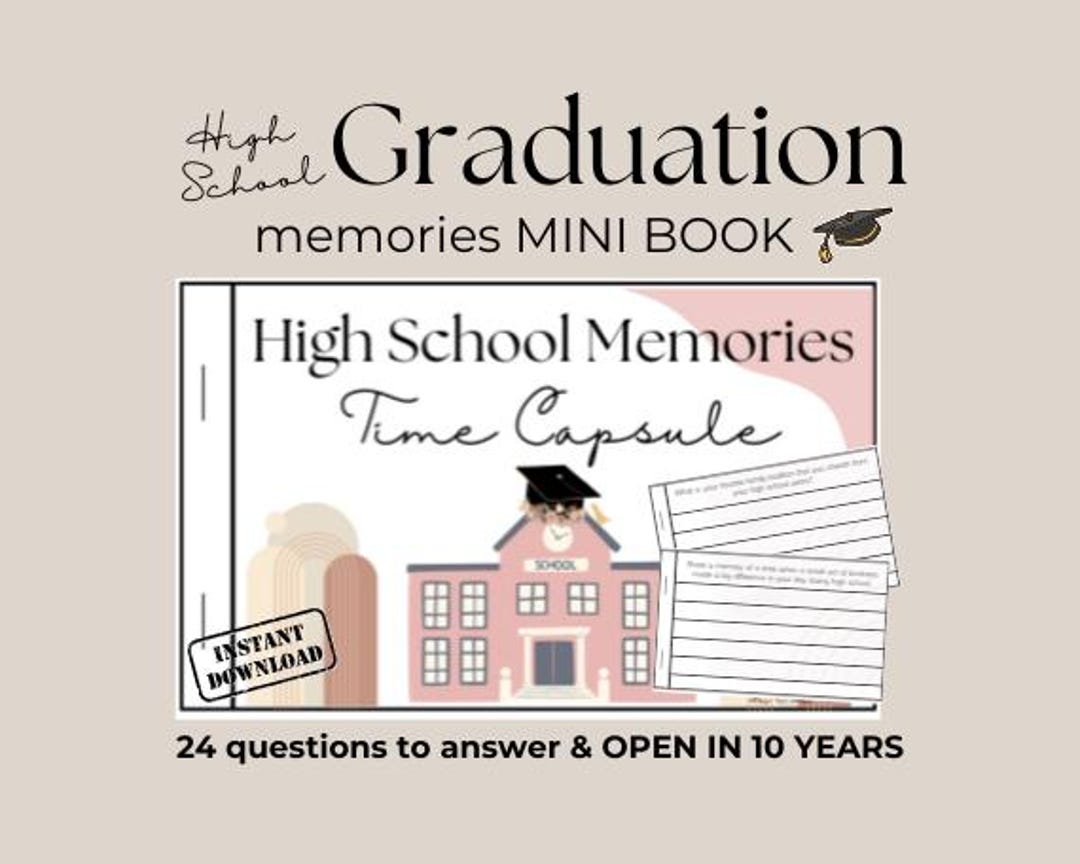 High School Memory Book | Time Capsule Mini Scrapbook | Graduation ...