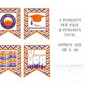 Clemson College Bound Pennant Banner Sign, Graduation Party ...