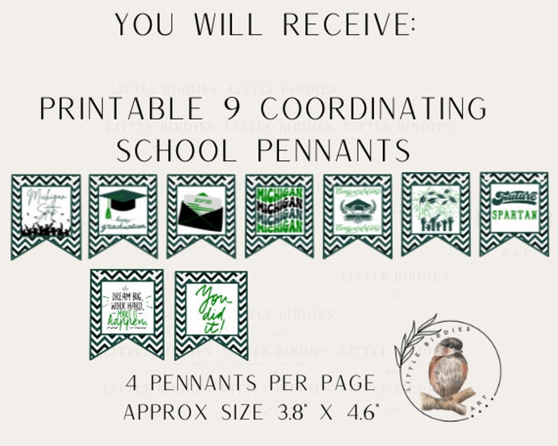 Michigan Bound Pennant Banner Sign, Graduation Party Decor ...