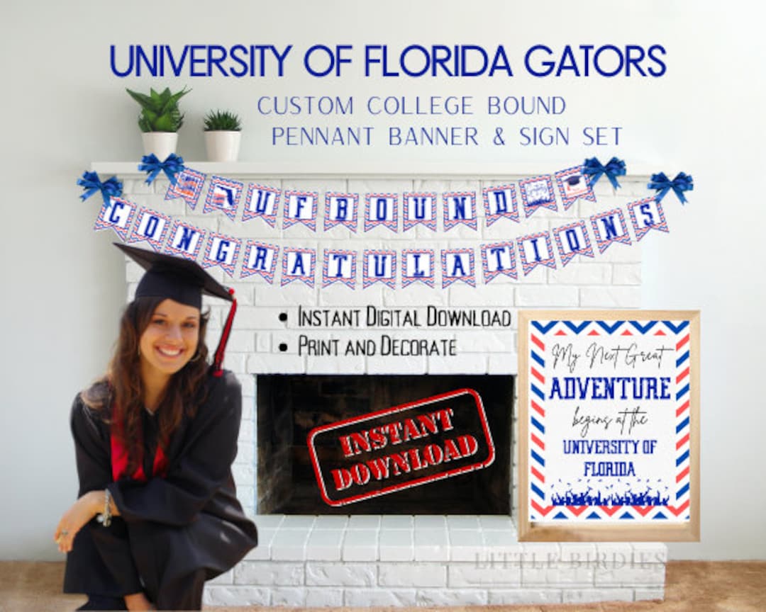 Florida Bound Pennant Banner Sign, Graduation Party Decorations ...