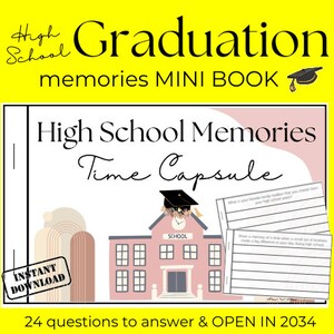 High School Memory Book | Time Capsule Mini Scrapbook | Graduation ...