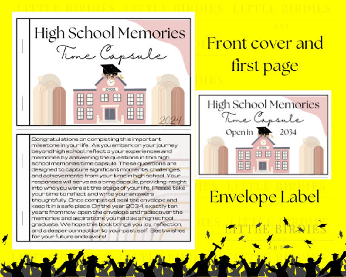 High School Memory Book | Time Capsule Mini Scrapbook | Graduation ...