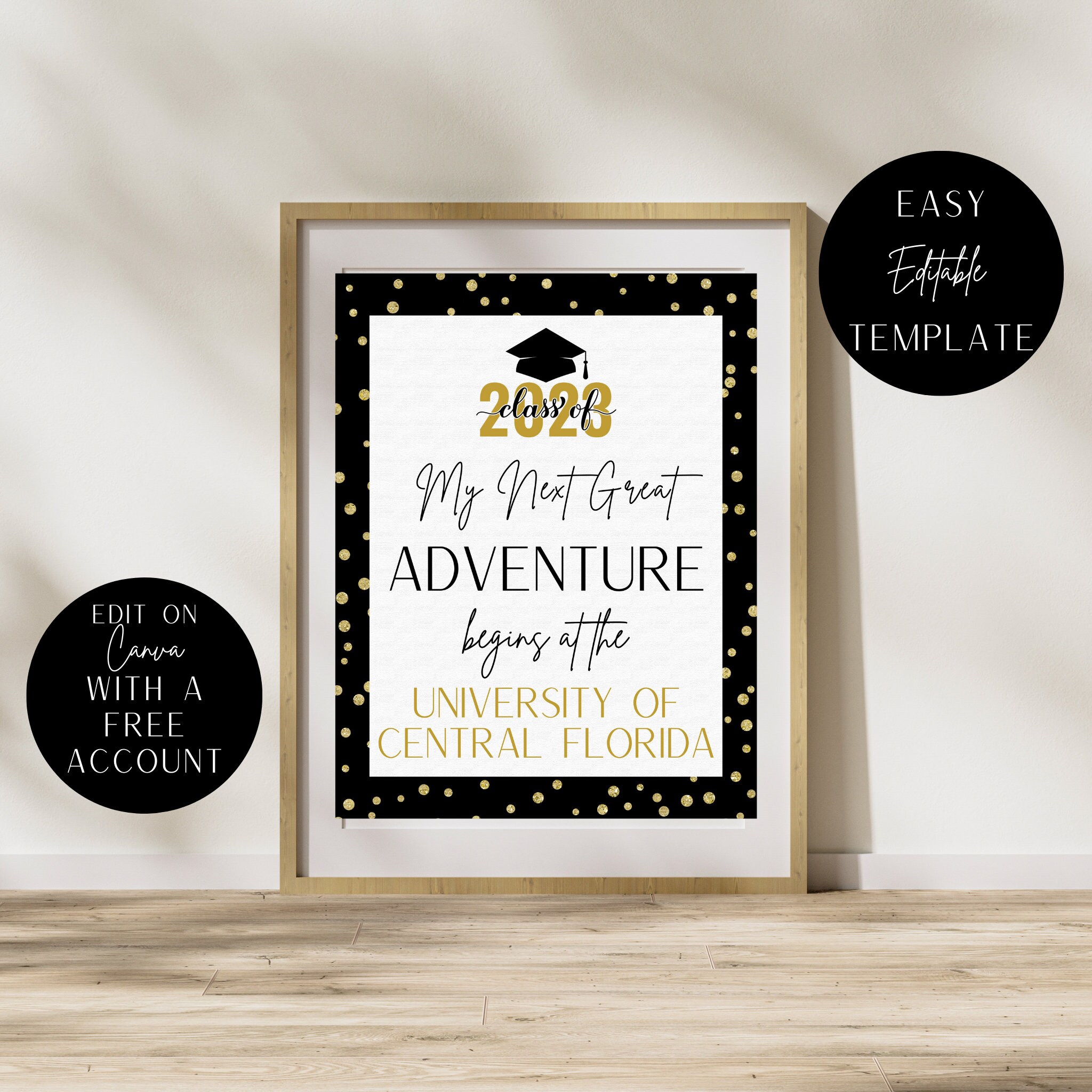 UCF Bound Personalized Graduation Party Decor Knights Bound - Etsy