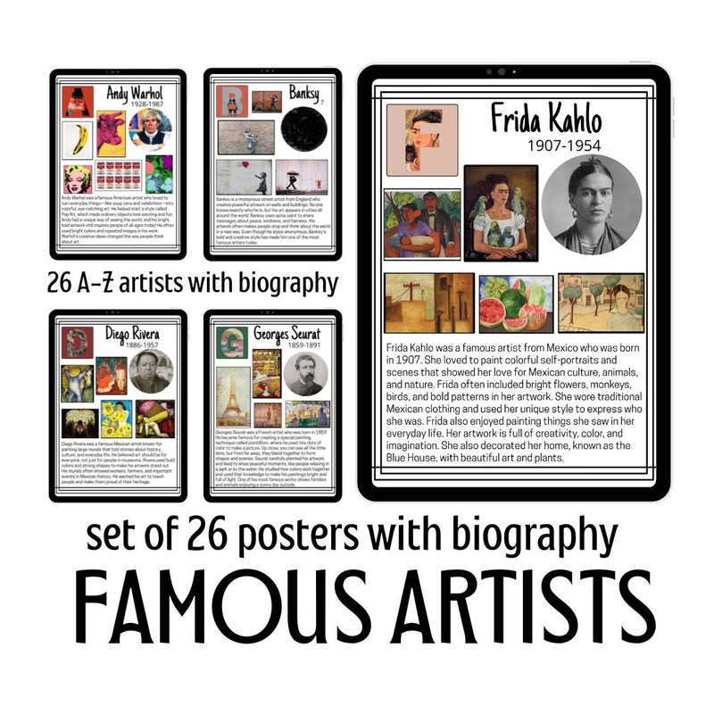 Famous Artists - Etsy