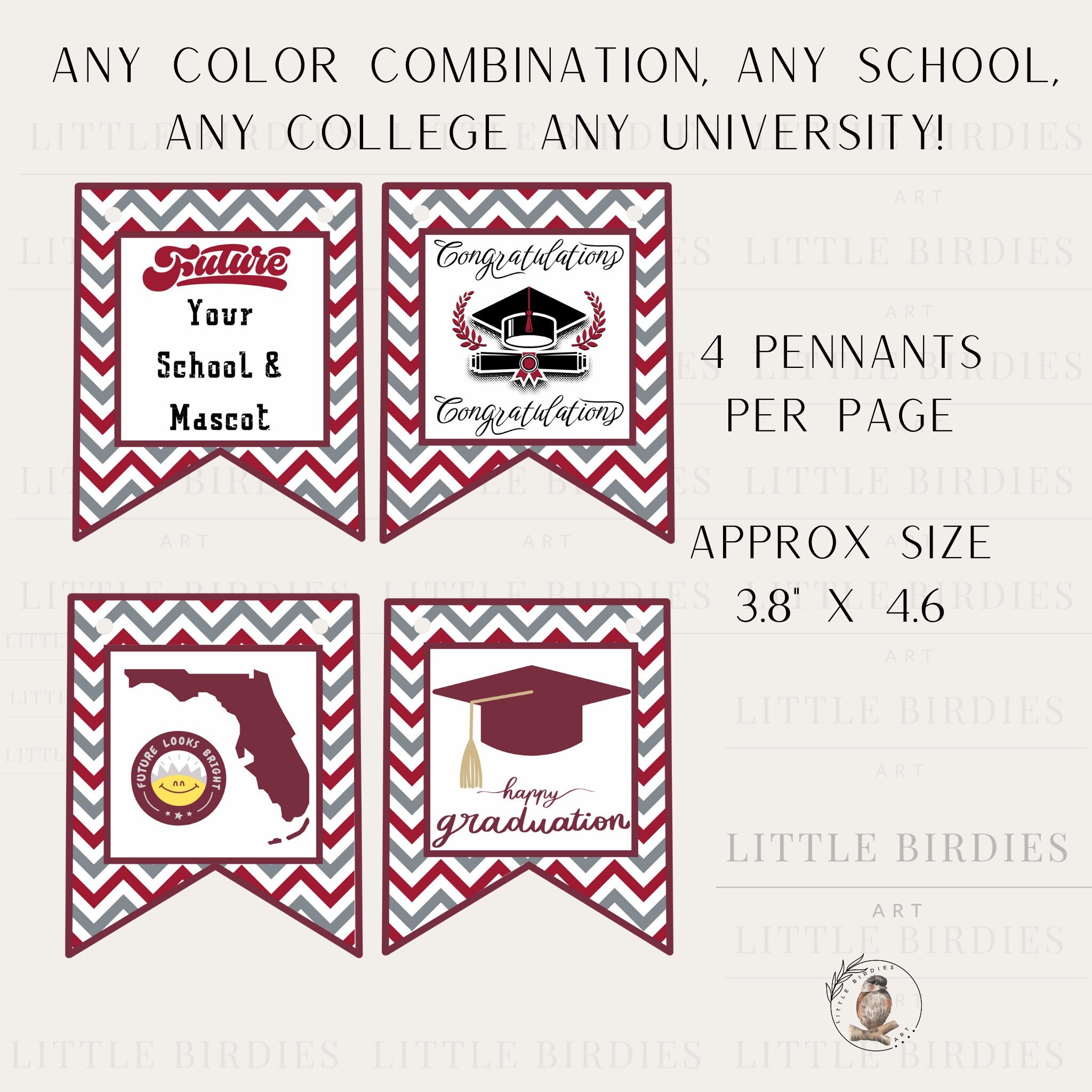 Custom Name College Bound Pennant Banner Sign Garland | ANY College ...