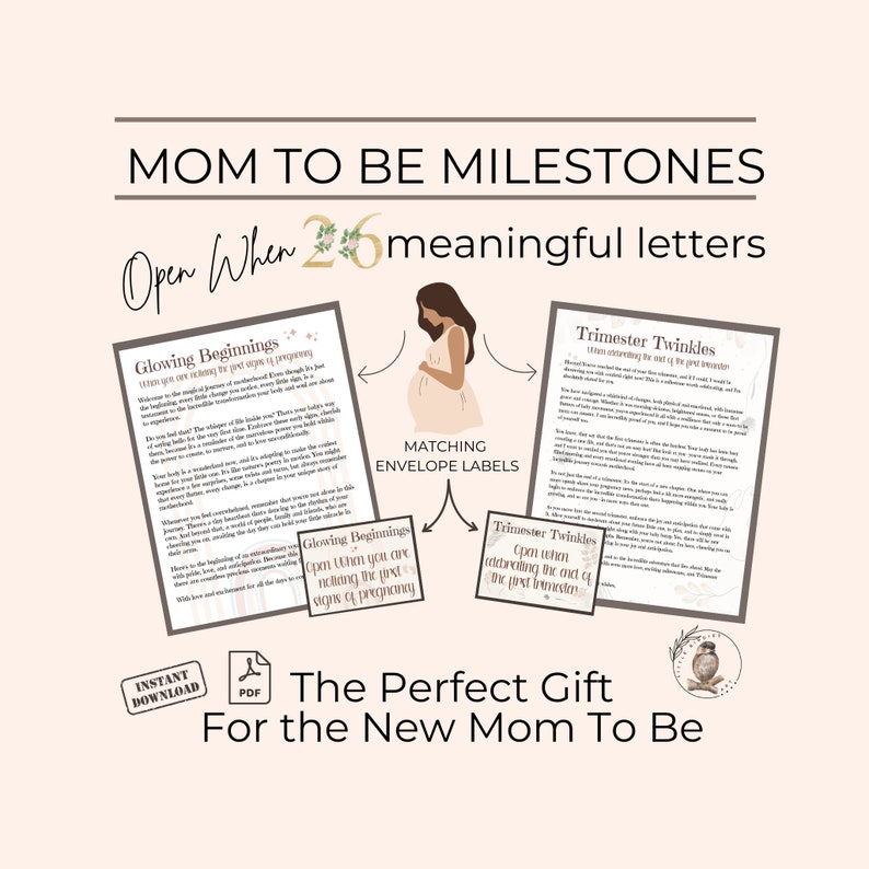 26 Open When LETTERS & ENVELOPE Labels New Parents New Expecting Mom ...