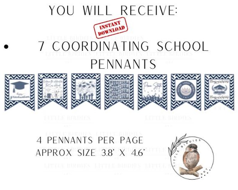 Penn State Bound Pennant Banner Sign, Graduation Party Decorations ...