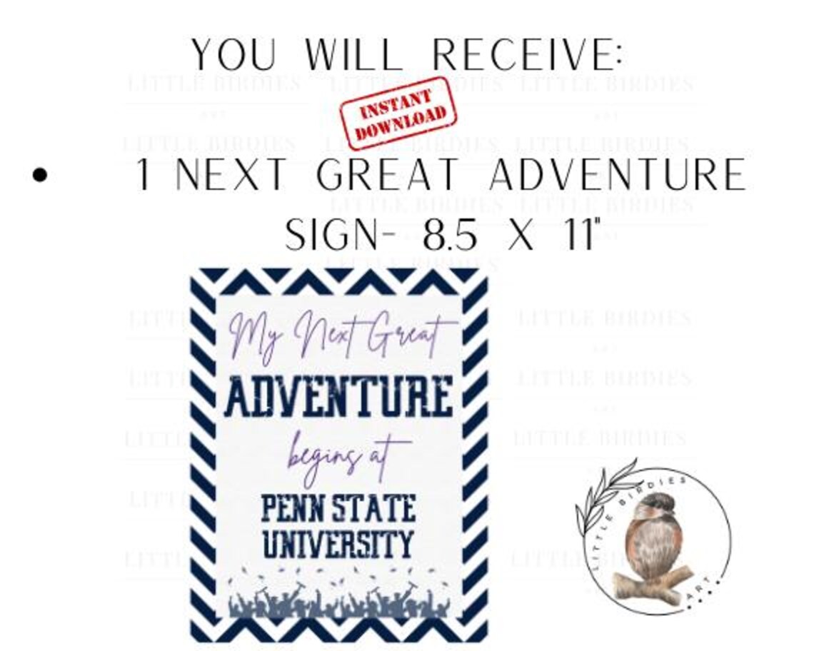 Penn State Bound Pennant Banner Sign, Graduation Party Decorations ...